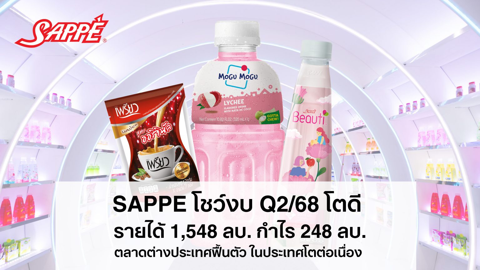SAPPE ประกาศผลงาน Q1/68 ทำกำไรสุทธิ 224 ล้านบาท เพิ่มขึ้น 18.2% จากไตรมาสก่อนหน้า มองแนวโน้ม ...